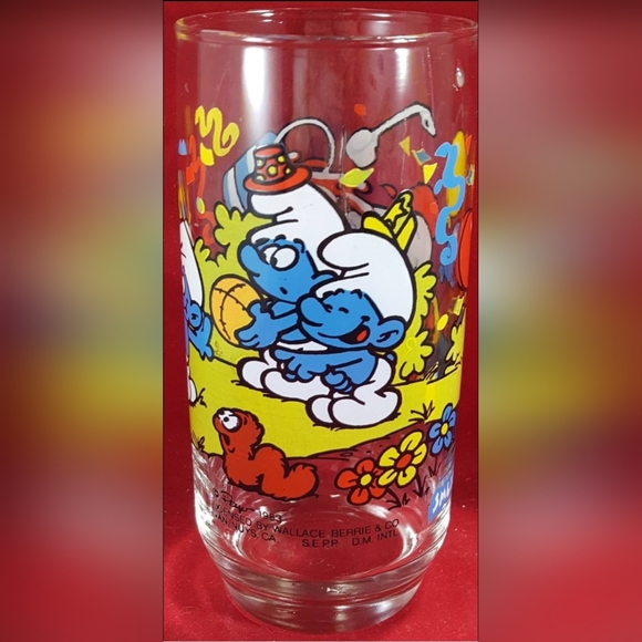 peyo | Dining | Clumsy Smurf Hardees 2 Ounce Glass Brand New 1983 ...